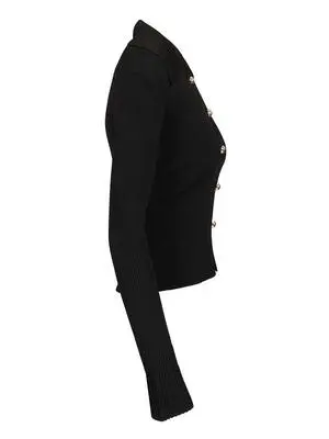 SELF-PORTRAIT Button-up Sweater - Black