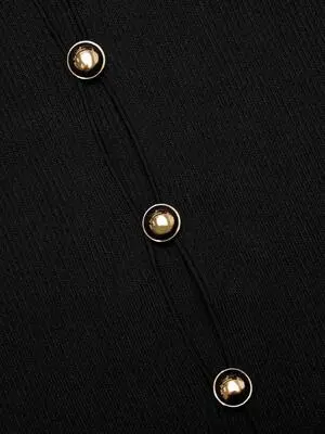 SELF-PORTRAIT Button-up Sweater - Black