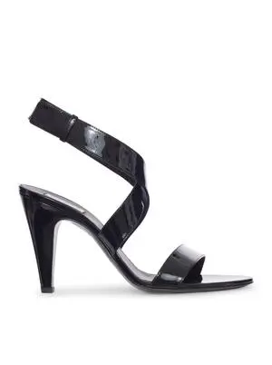 Alaïa Patent Calfskin Cone Sandals - Black