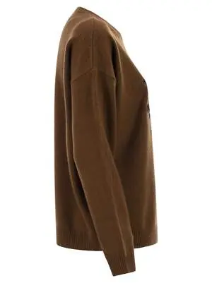 Max Mara Mxmterra Oversized Wool And Cashmere Jumper - Brown
