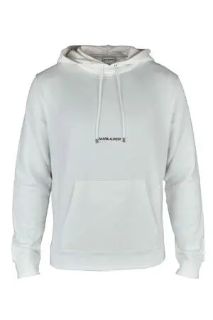 Saint Laurent Cotton Hoodie - White