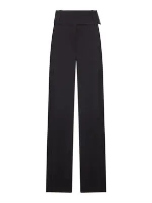 Sportmax Wide Satin Trousers - Black