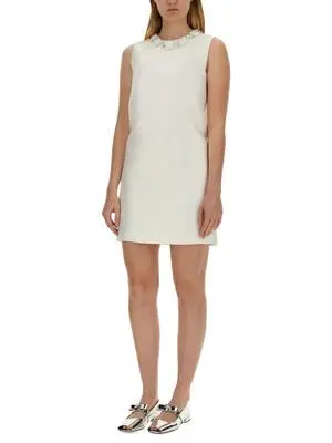 Versace Mini Duchesse Dress With Crystals