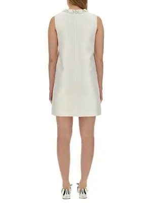 Versace Mini Duchesse Dress With Crystals
