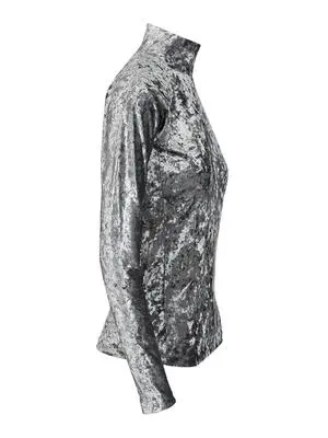 FORTE_FORTE Velvet Turtleneck - Gray