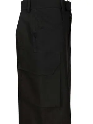 Rick Owens Firebanks Wool Midi Skirt - Black