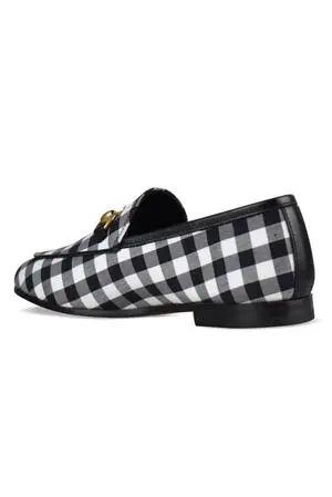 Gucci Gingham Fabric Loafers