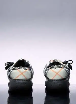Burberry Check Nylon-blend Pillow Mule