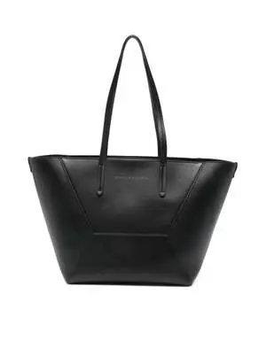 Brunello Cucinelli Leather Shopper Bag - Black