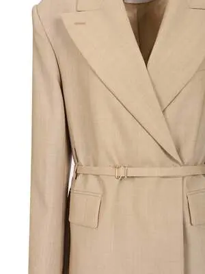 Sportmax Long Double-breasted Wool Blazer