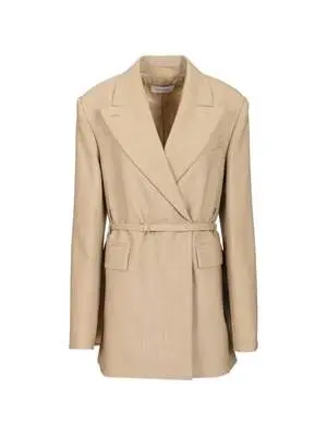 Sportmax Long Double-breasted Wool Blazer