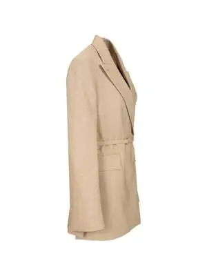 Sportmax Long Double-breasted Wool Blazer