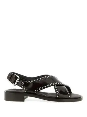 Church's Remi Leather Sandals With Studs - Brown