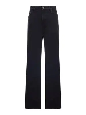 GOLDEN GOOSE Melody Cotton Denim Boyfriend Jeans - Black