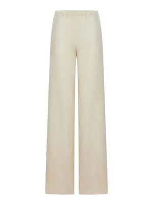 Max Mara MAX MARA Linen And Silk Trousers Cream