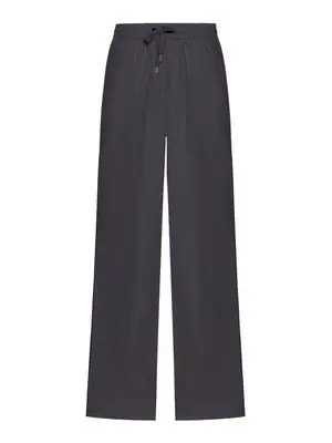 Brunello Cucinelli Wide Leg Trousers With Drawstring - Multicolor