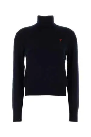 AMI Paris Midnight Wool Sweater - Blue
