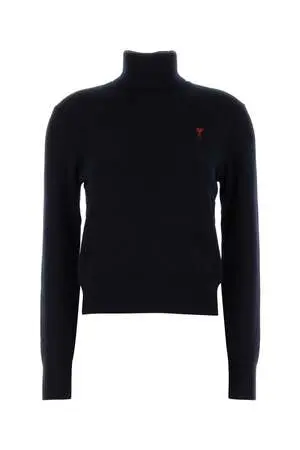 AMI Paris Midnight Wool Sweater - Blue