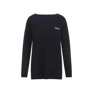 Miu Miu Boat-neck Sweater - Blue