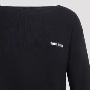 Miu Miu Boat-neck Sweater - Blue