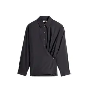 LEMAIRE Twisted Silk-blend Shirt - Black