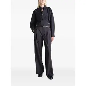 LEMAIRE Twisted Silk-blend Shirt - Black