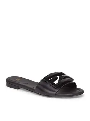 Fendi Slide Baguette In Leather