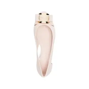 FERRAGAMO Cut-out Rubber Ballerina Shoes - Pink
