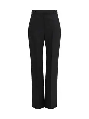 Alexander McQueen Tailored Cotton Pants - Black