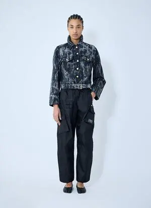 GANNI Heavy Denim Belted Jacket - Blue