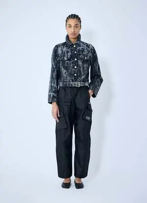 GANNI Heavy Denim Belted Jacket - Blue