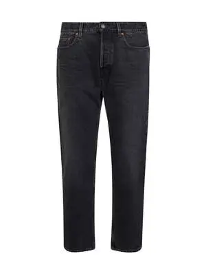 Saint Laurent Black Denim Mick Straight-leg Jeans - Multicolor