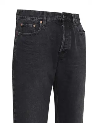 Saint Laurent Black Denim Mick Straight-leg Jeans