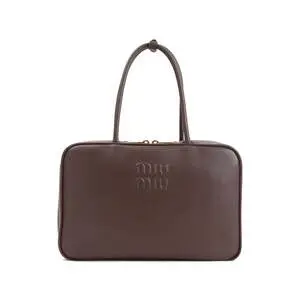 Miu Miu Beau Calf Leather Shoulder Bag - Brown