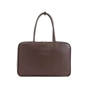 Miu Miu Beau Calf Leather Shoulder Bag - Brown