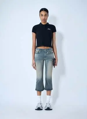 Balenciaga Cropped Logo Polo Shirt