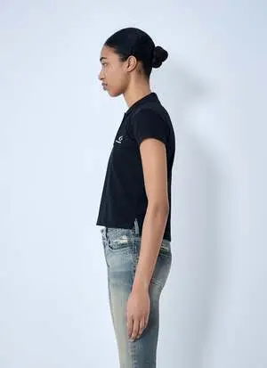 Balenciaga Cropped Logo Polo Shirt