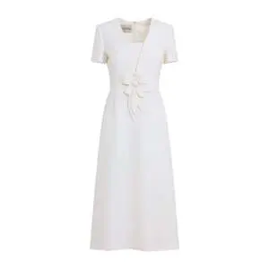 Valentino Garavani Embroidered Crêpe Midi Dress - Multicolor