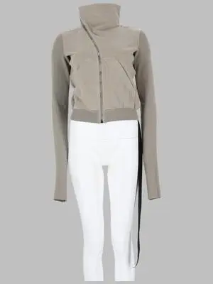 Rick Owens Asymmetrical Zip Mountain Sweatshirt - Gray