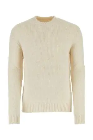 JIL SANDER Ivory Alpaca Blend Sweater - White