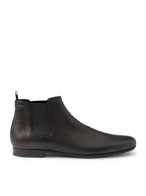 Prada Leather Chelsea Boots - Black