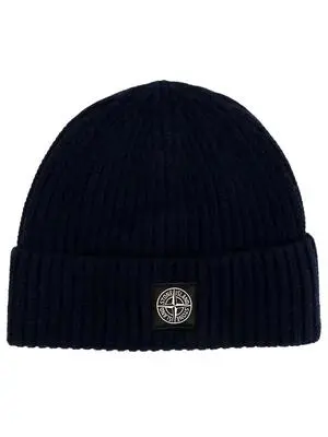 Stone Island Wool Beanie Rws - Blue
