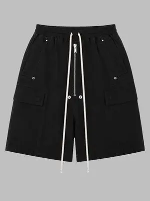 Rick Owens Cotton Cargo Shorts - Black