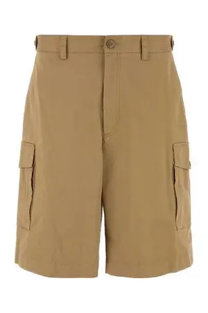 Moncler Cappuccino Stretch Cotton Bermuda Shorts - Brown