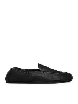 Celine Triomphe Adam Goatskin Moccasin - Black