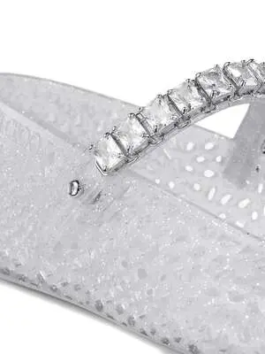 JIMMY CHOO Crystal Ballerina Flats - Silver