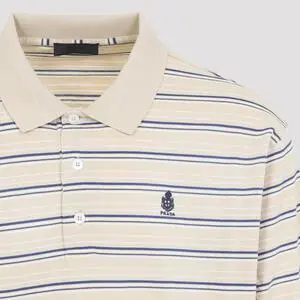 Prada Striped Piqué Polo