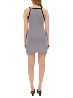 COURREGES Dress With Logo - Gray