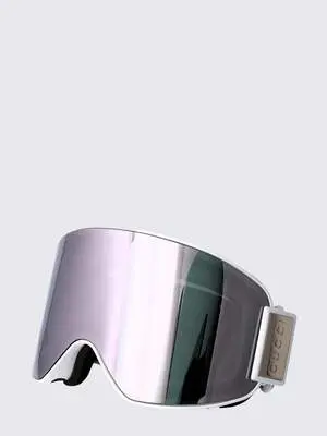 Gucci Acetate Ski Goggles With Engraved Logo And Adjustable Strap - Gray