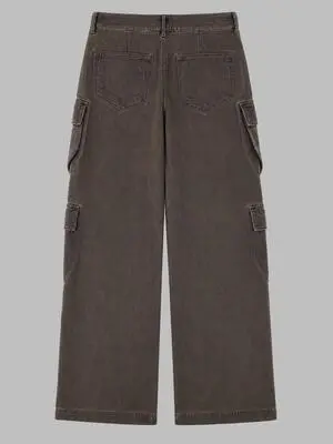 Rick Owens Jeans Cargo In Denim Di Cotone - Gray